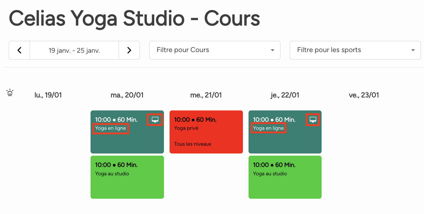 S’inscrire et participer aux cours en ligne